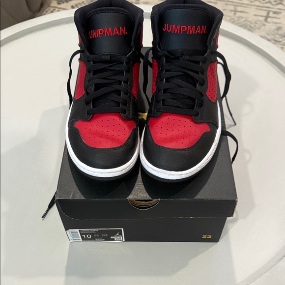 Nike | Shoes | Nike Jordan Access Jumpman Black And Red Hightops | Poshmark